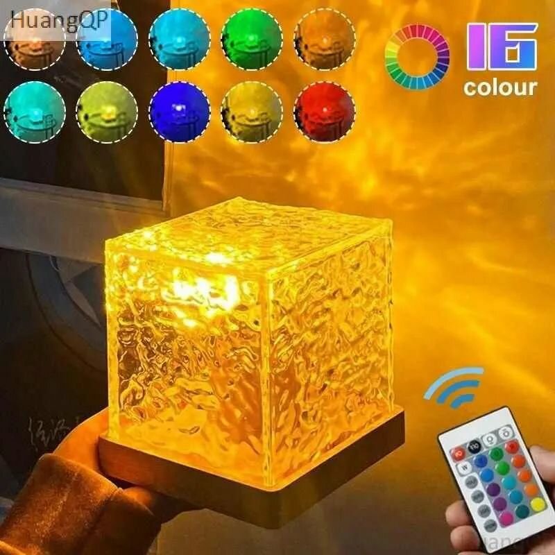 HuangQPЛавовая лампа Легкая рябь на воде Хрустальный ночник