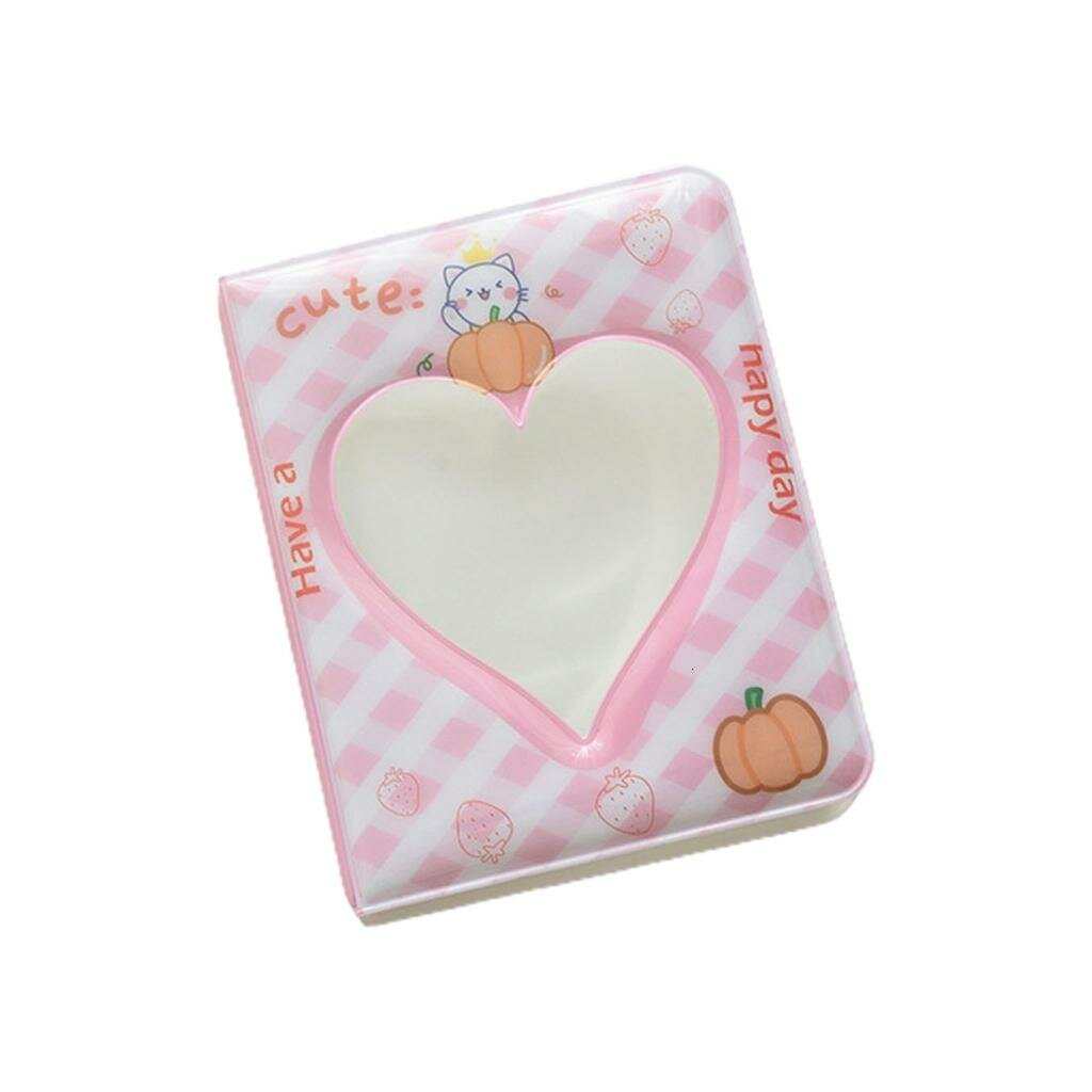 Мини фотоальбом 3 дюйма, 36 листов, Розовый