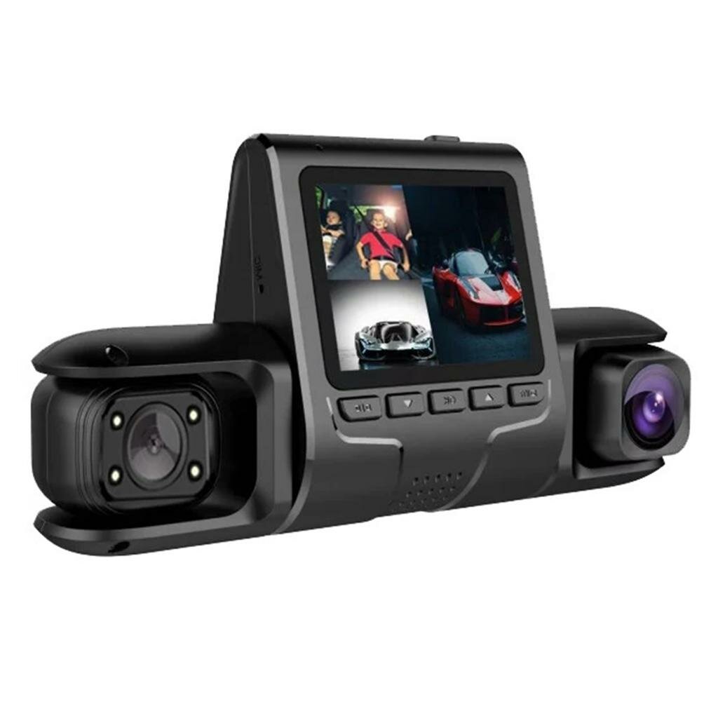 Комплект автомобильных камер 360 градусов, 2 объектива с двойным дисплеем