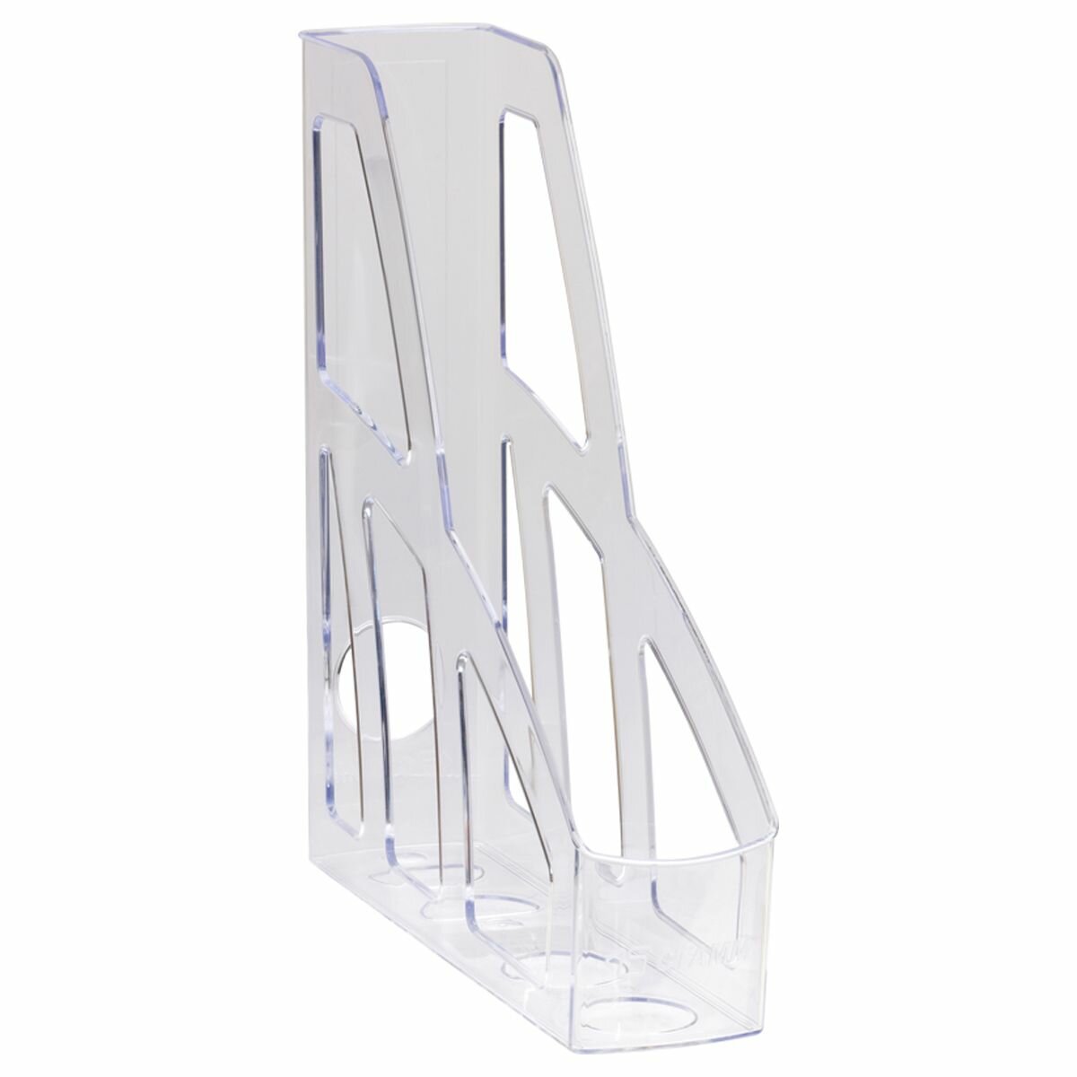 6 шт. Лоток для бумаг вертикальный СТАММ "Лидер", прозрачный, ширина 75мм