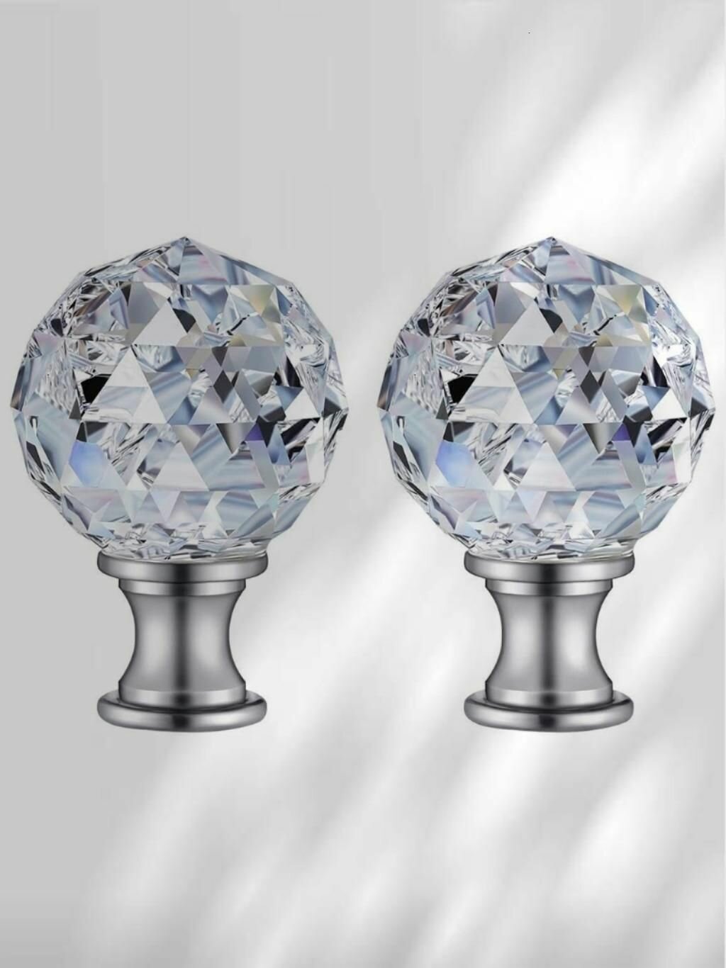 Стеклянный шар-наконечник для люстры, 2 шт.