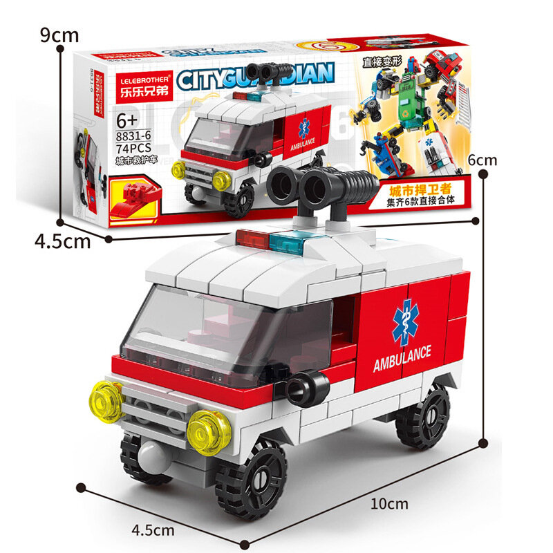 8831 совместим с набором пазлов LEGO для мальчиков, позволяющим детям собирать автомобили, роботов-трансформеров, Кинг-Конга.