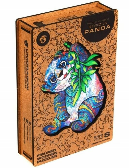 Деревянный пазл для детей и взрослых Unidragon, красочная панда,306 элементов 4620755024302