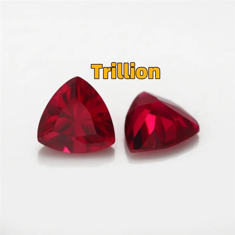 Синтетический красный корунд 5# для ювелирных изделий 10x10mm 2pcs