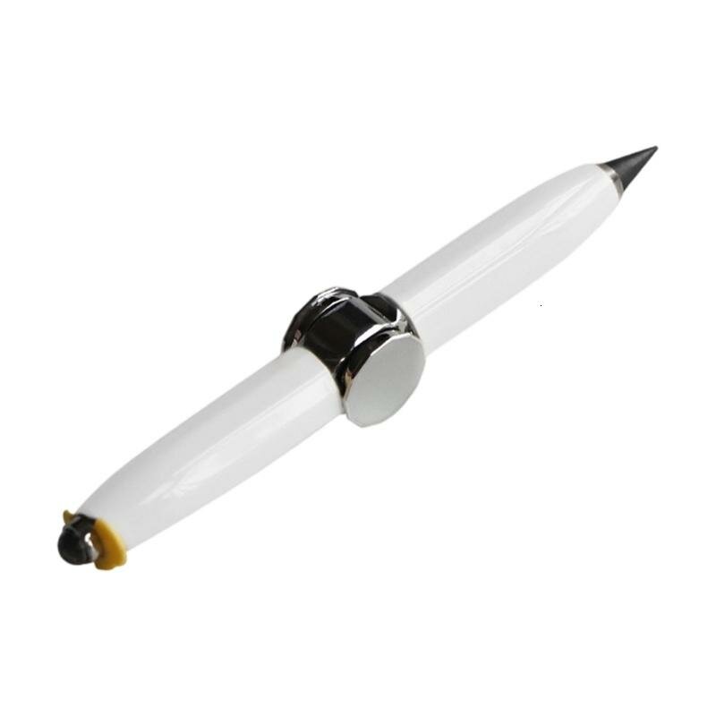 Металлическая антистресс-ручка с LED, Белый