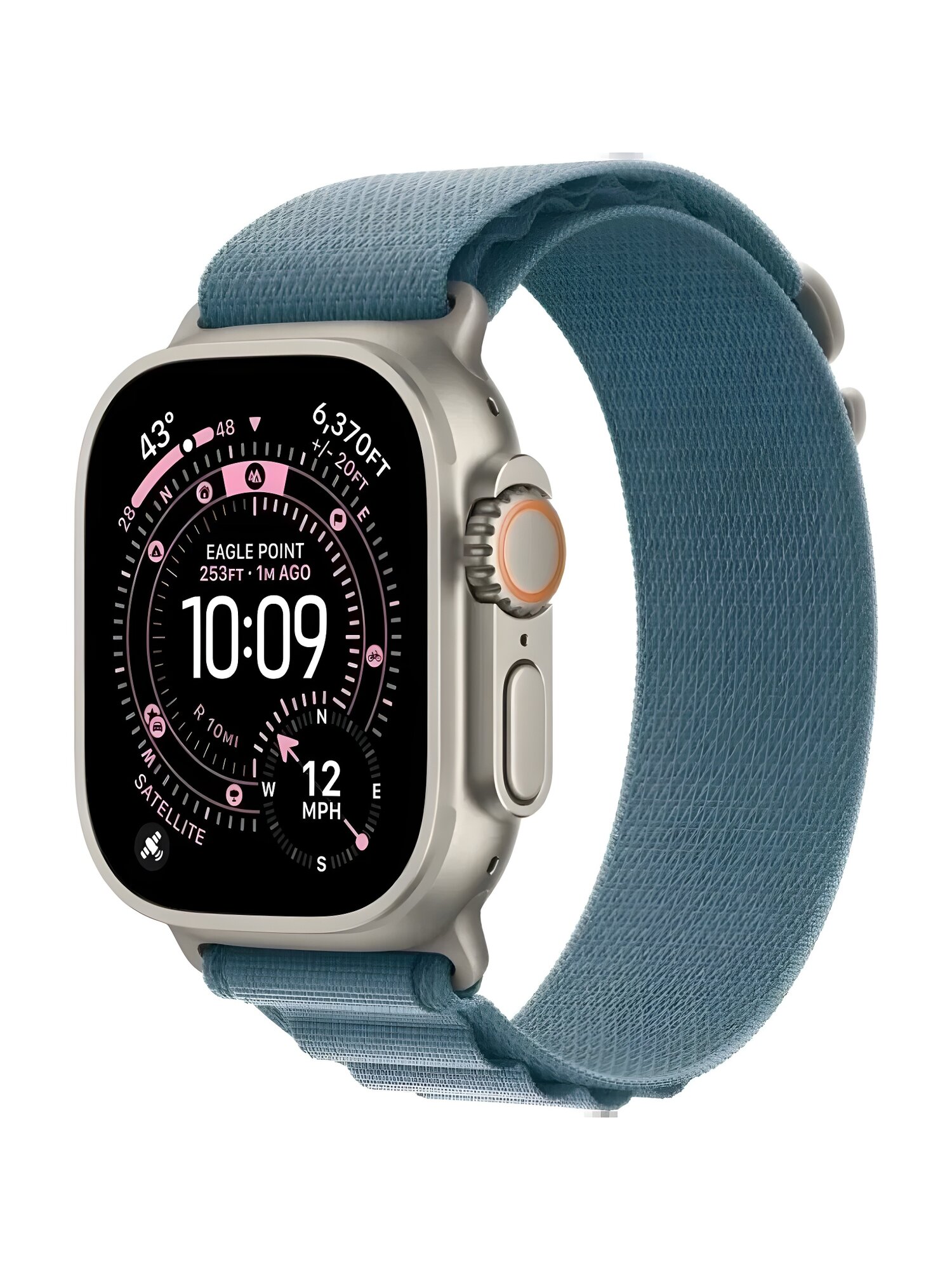 Apple Watch Ultra 3 49 мм GPS + Cellular титан Natural Blue ремешок M/L, 64 Гб, поддержка 5G, iOS