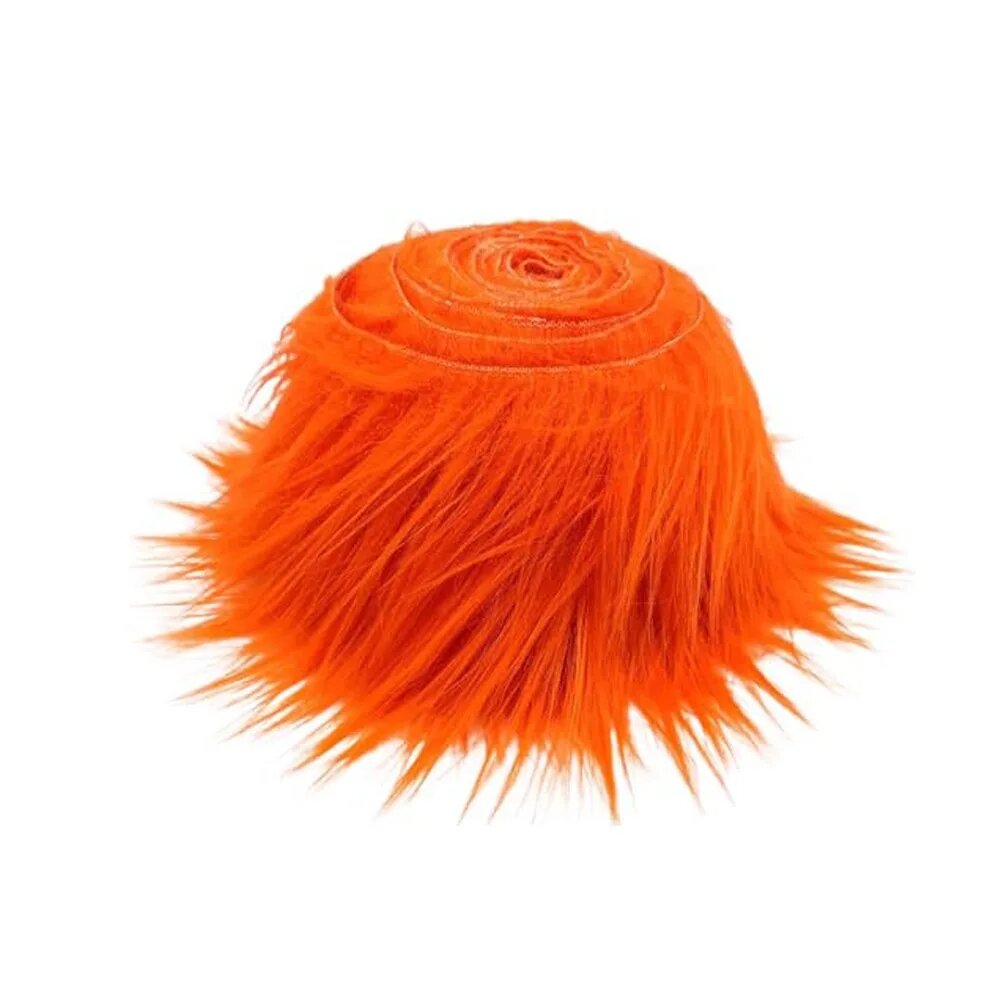 Искусственный мех лента 1,5 м Оранжевый, Orange