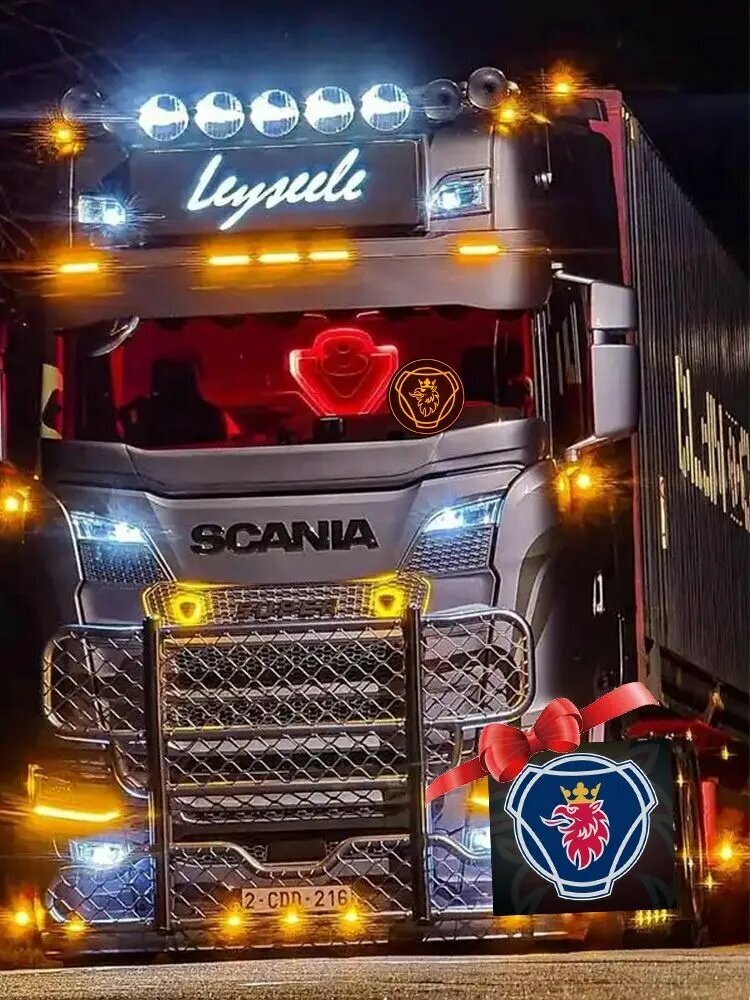 Таблички двойные светодиодные SCANIA 1 шт 24V на лобовое стекло/ Светодиодная табличка в авто/ аксессуар для грузовых авто