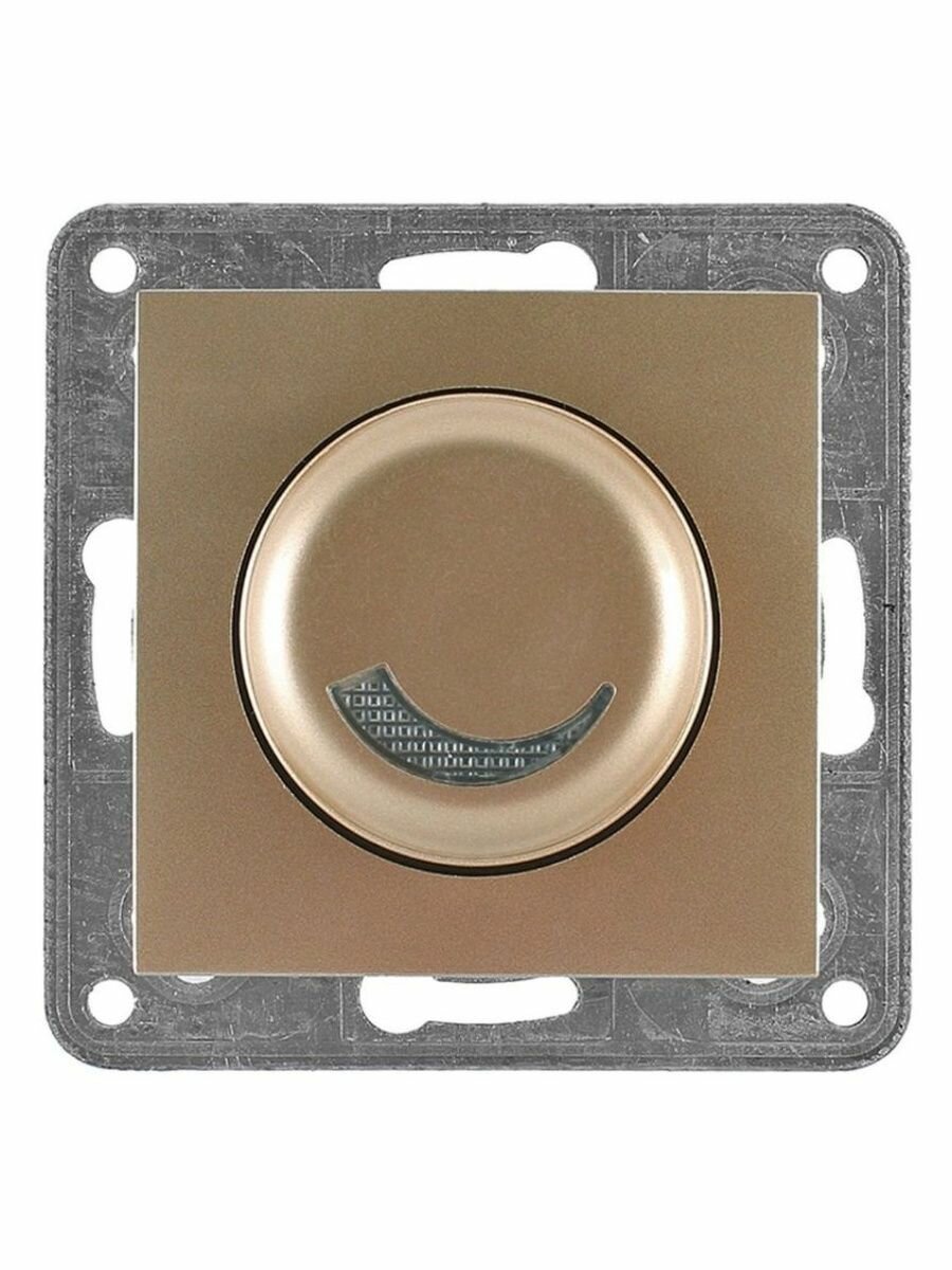 Светорегулятор-выключатель (диммер) Profitec Tesla шампань