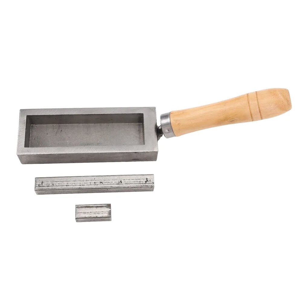 Форма для слитков 4 дюйма, чугунная, с масляным желобом