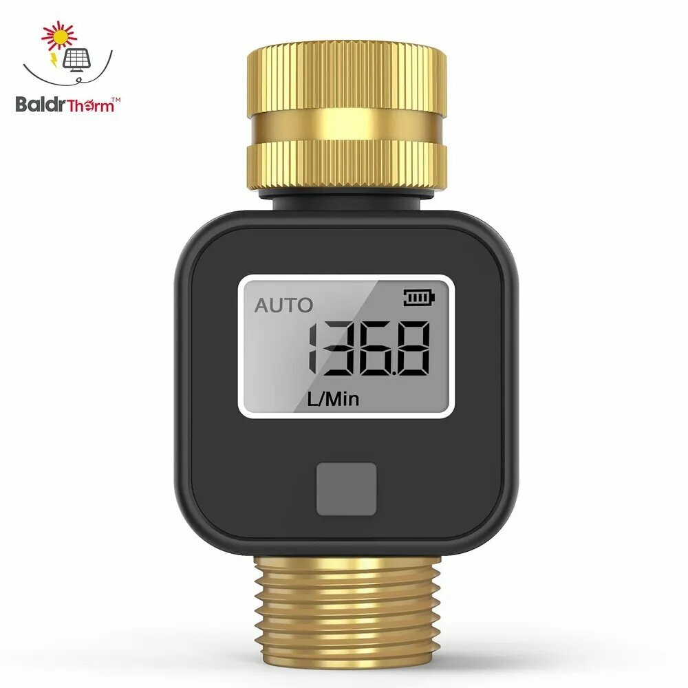 Металлический соединитель, цифровой расходомер воды, расходомер воды для наружного садового шланга, несколько переключаемых режимов, прочность