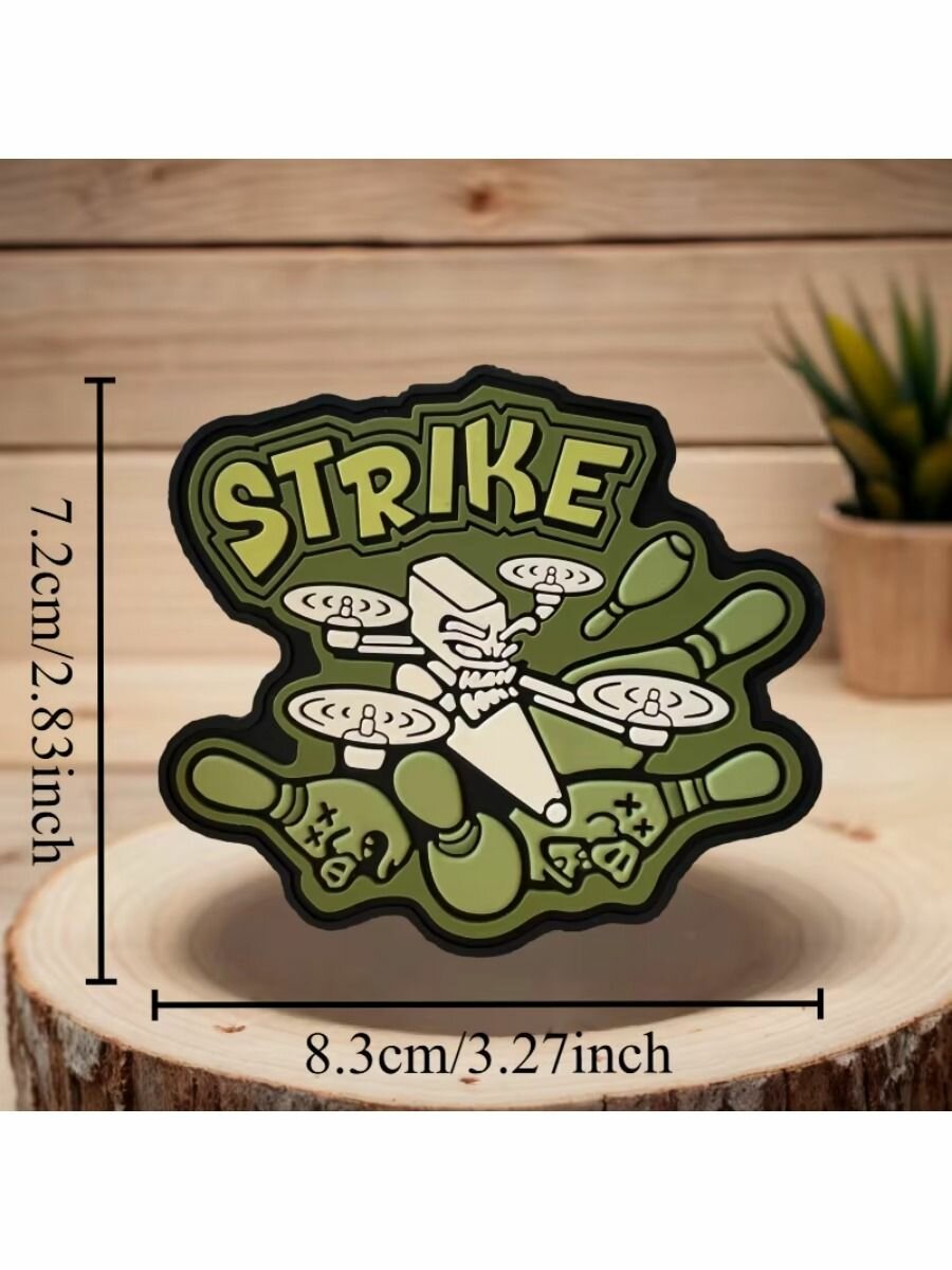 Шеврон Липучка, Аниме Машина ПВХ Тактический Патч,8.3X7.2CM