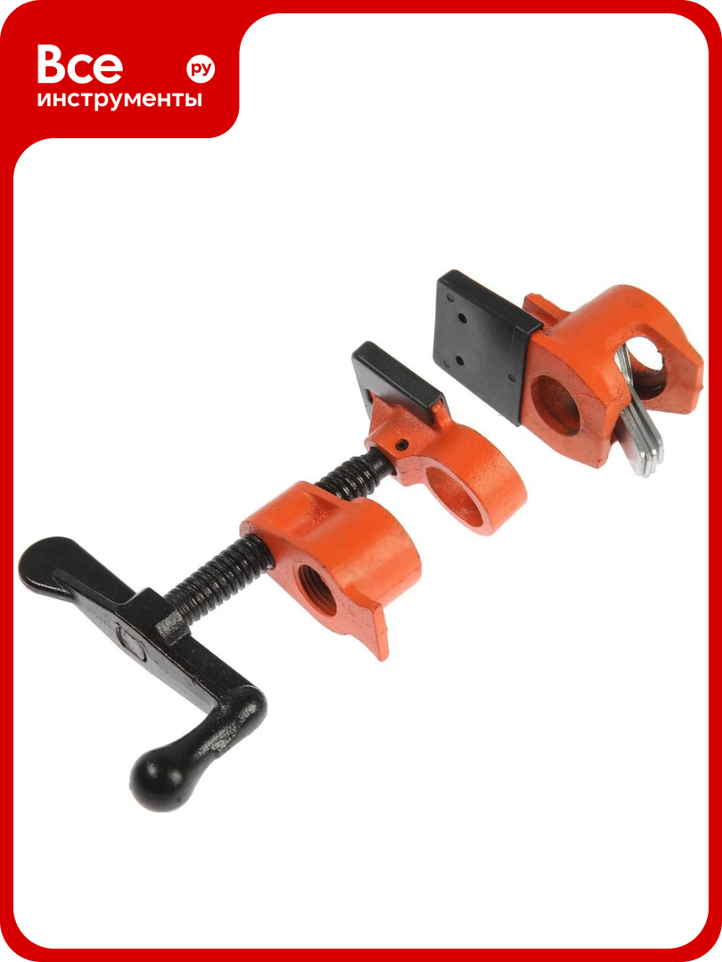 Трубная струбцина тундра резиновые накладки, 1/2" 5255006