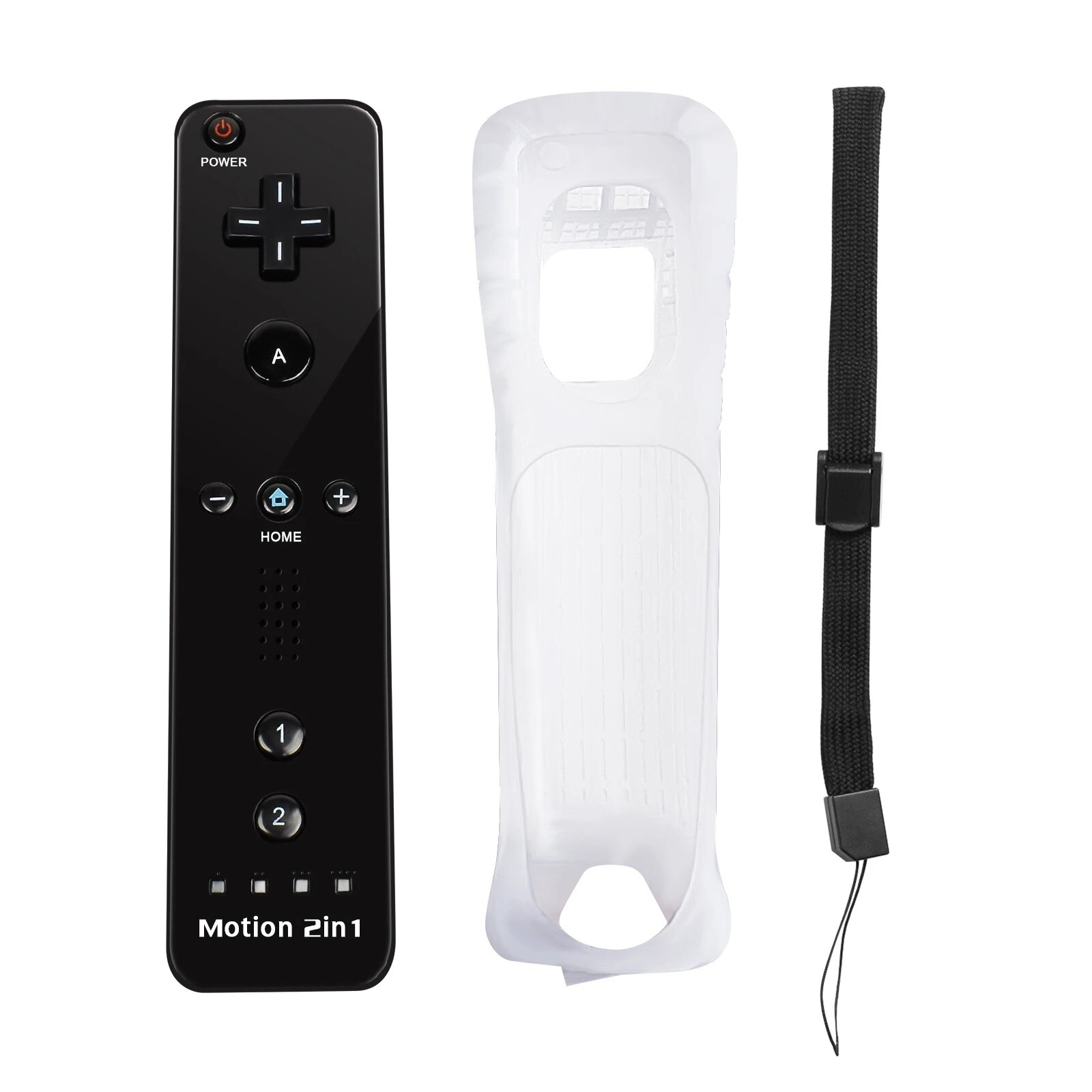 Bonacell Беспроводные геймпады для Nintendo Wii 2 в 1 With Motionplus, right black set