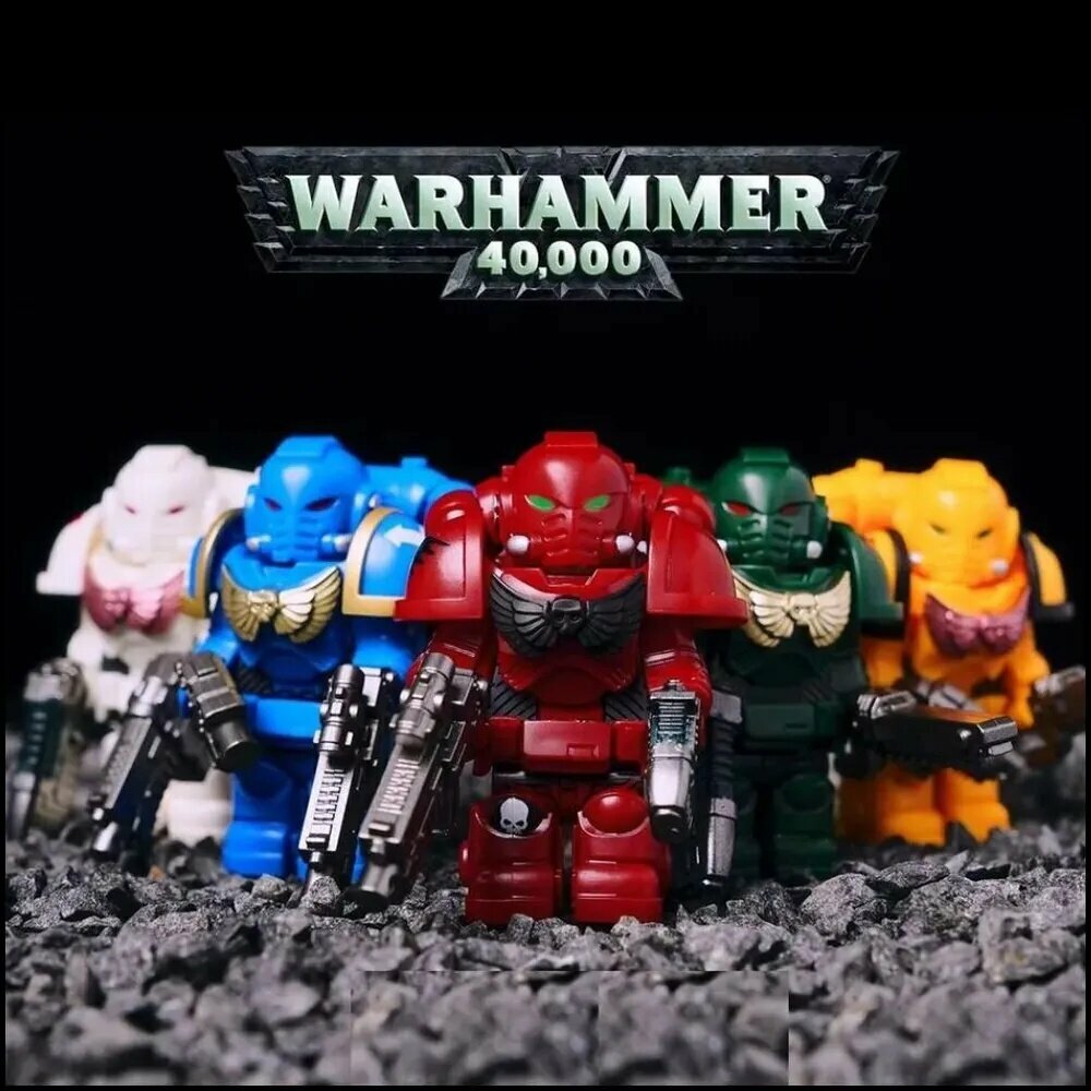 Фигурки Warhammer 40K Адептус Астартес / минифигурки Вархаммер Космодесант / набор фигурок Warhammer Ангелы Смерти