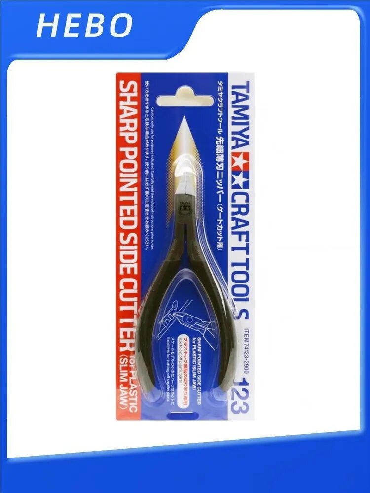 Tamiya Sharp Pointed Side Cutter, Остроконечные кусачки-бокорезы для пластика 74123