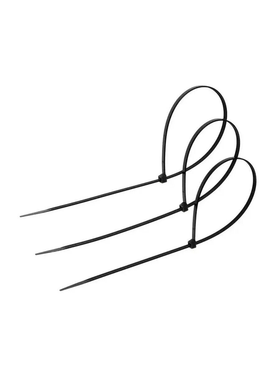 Проволочные стяжки для крепежа, 370 мм, черные, 100 шт