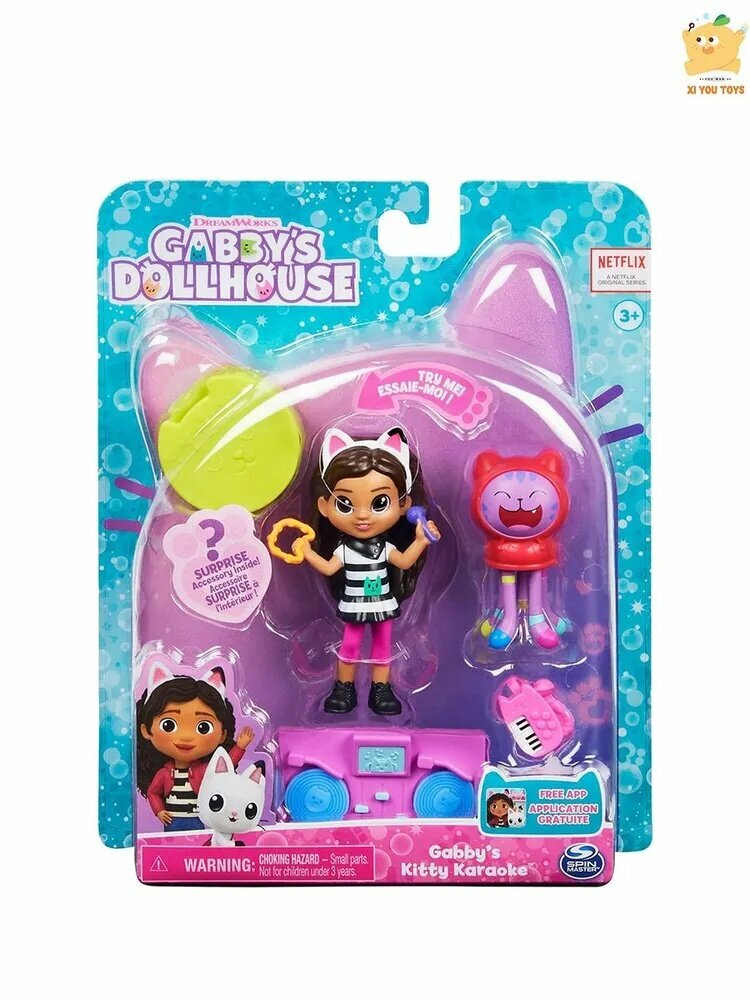 Spin Master Gabby's Dollhouse Kitty Karaoke / Кукольный Домик Габби Караоке Gabby's Kitty, Подходит Для Детей В Возрасте От 3 Лет И Старше