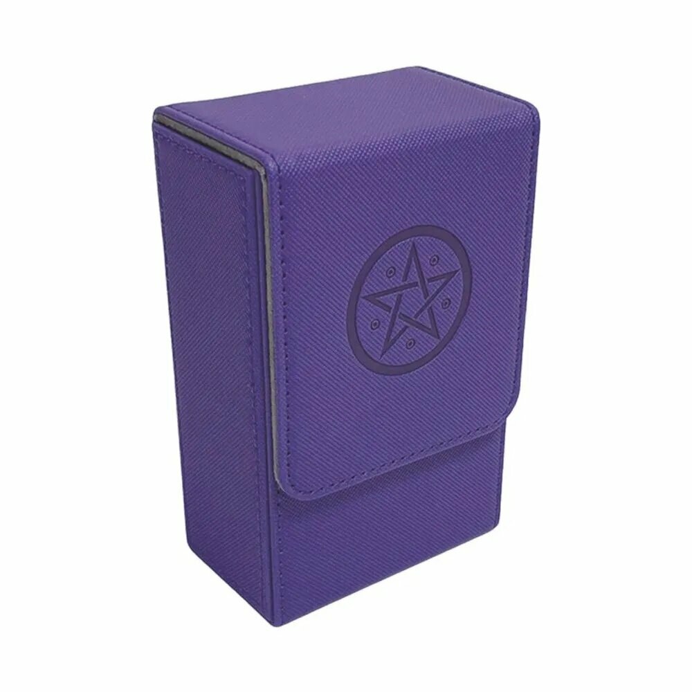 Надежный чехол для колоды Таро с магнитной застежкой и подкладкой из PU кожи, Фиолетовый