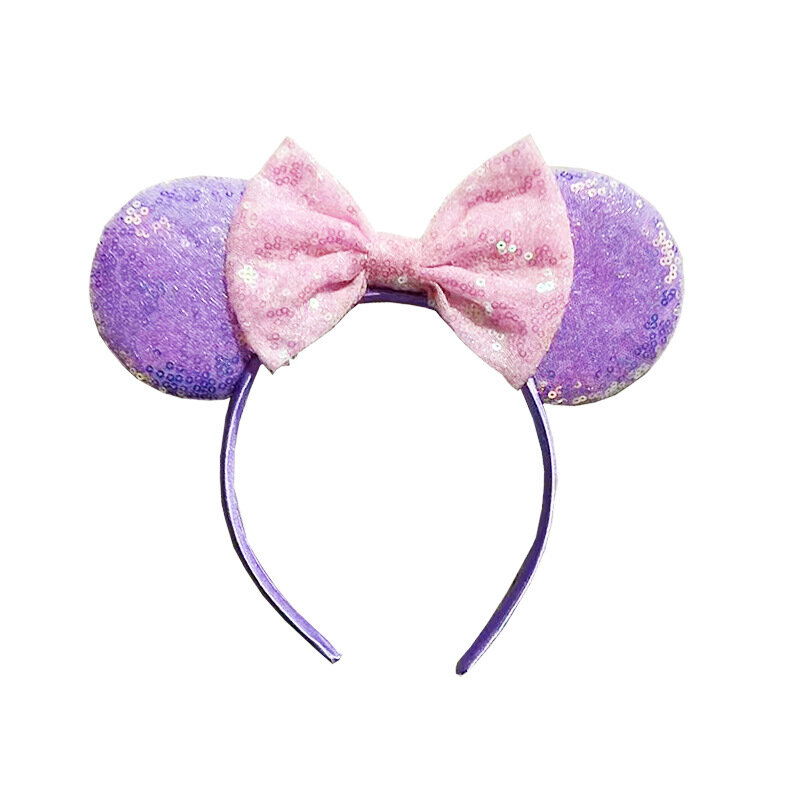 День святого Валентина, повязка на голову с Микки, детская повязка с ушками кролика, бантик, аксессуары для волос, заколка для волос с Микки Маусом