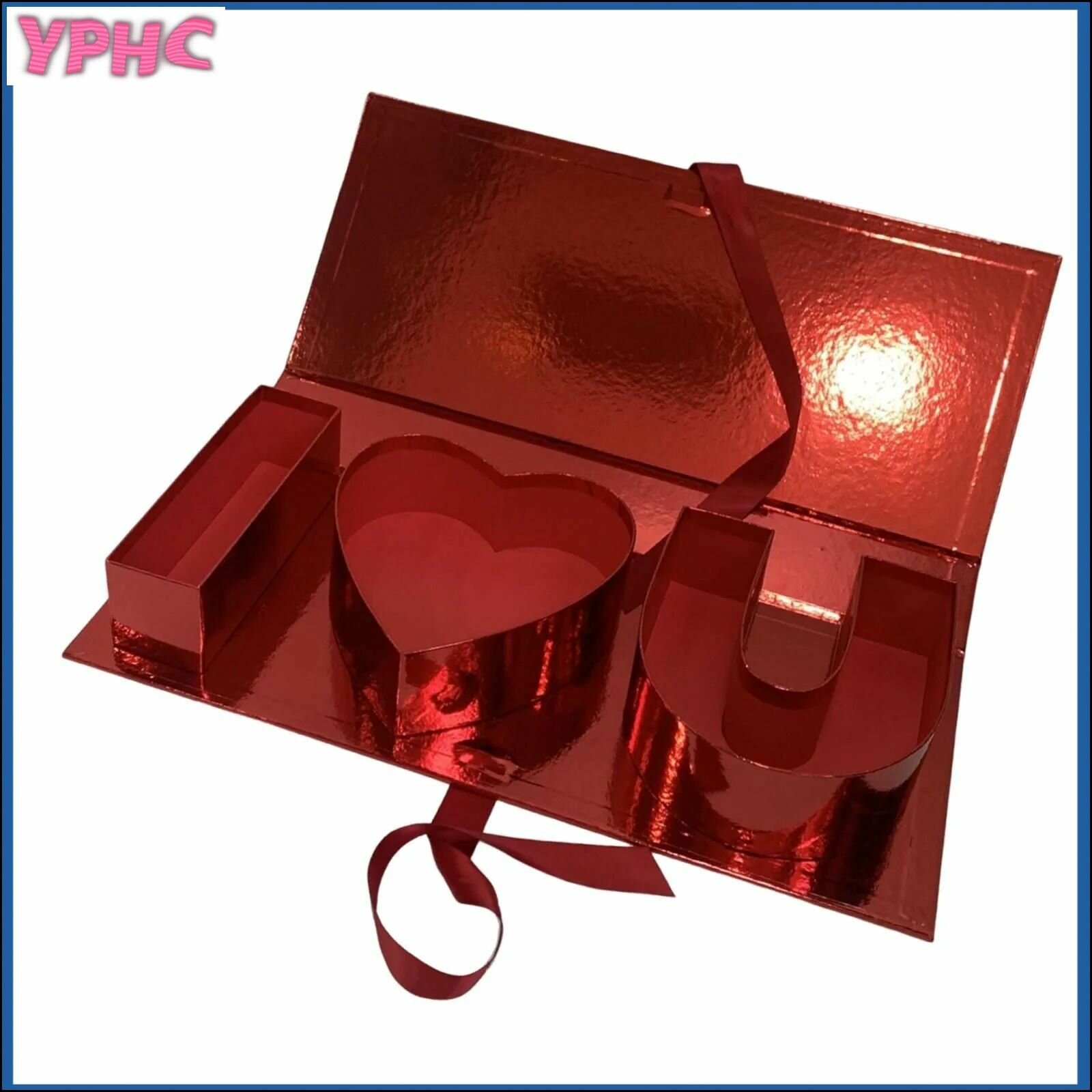 Эксклюзивная коробкасердце для цветов и презентов I Love You