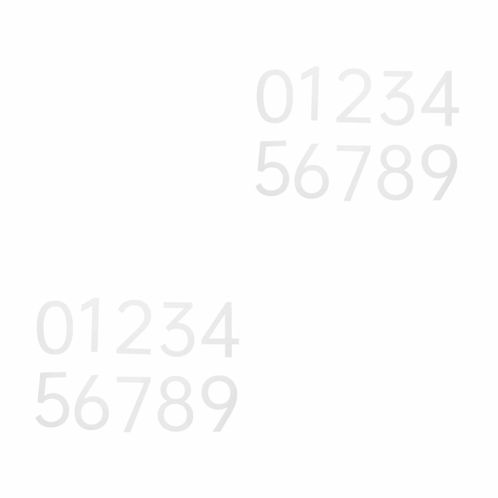 Набор акриловых белых самоклеящихся объемных цифр для дома и офиса, 20 штук для декоративного оформления