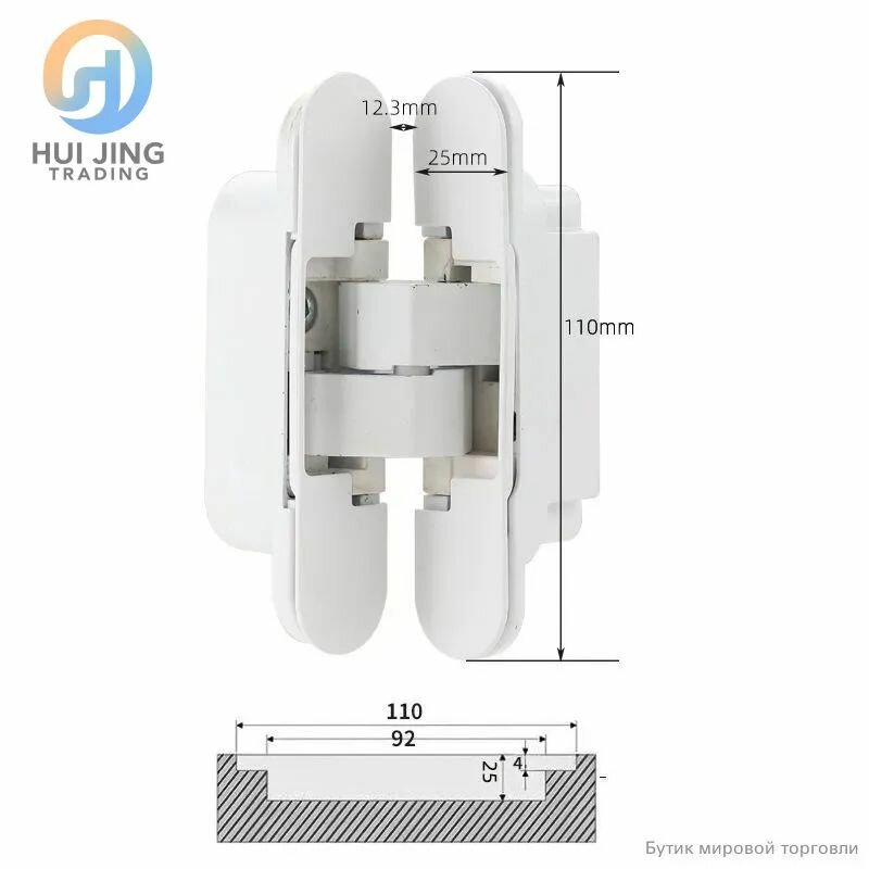 Петля скрытая универсальная Krona Koblenz Крона Kombi Hybrid Kubica k1019