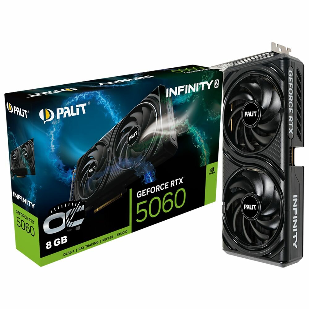 Видеокарта Palit RTX5060 INFINITY 2 OC 8GB GDDR7 128bit 3xDP HDMI 2FAN RTL