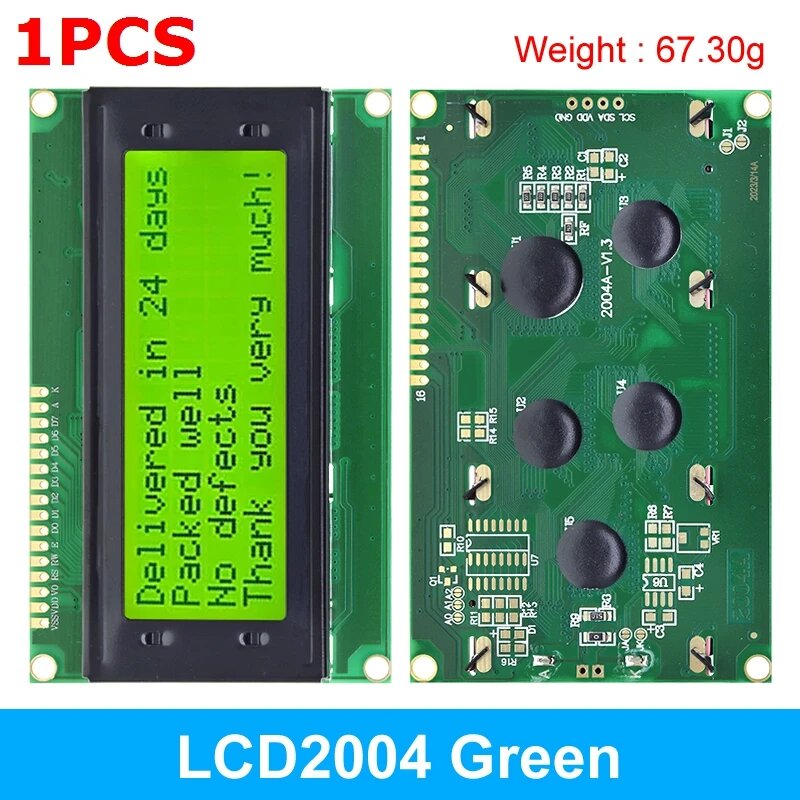 ЖК-модуль TZT LCD Board 2004 с голубой и зелёной подсветкой Зеленый, 1PCS LCD2004 Green