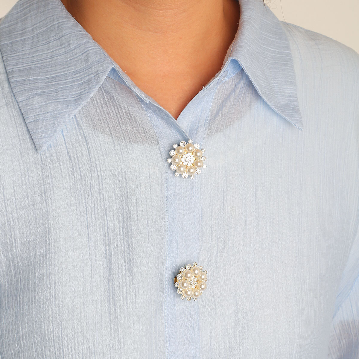 Накладки на пуговицы для рубашки и блузки, Пуговицы из искусственного жемчуга, Аксессуары для одежды 4 Шт