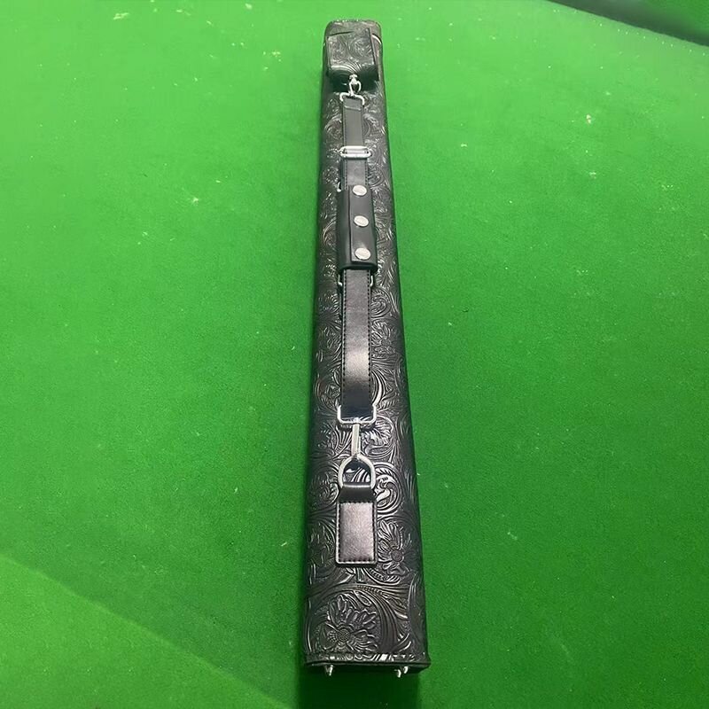 Ручная работа, сшитый чехол для бильярдного кия, двойное отверстие, пять отверстий, тисненый сшитый чехол для кия, разделенный чехол для кия, чехол для кия с большим наконечником, коробка 2/1