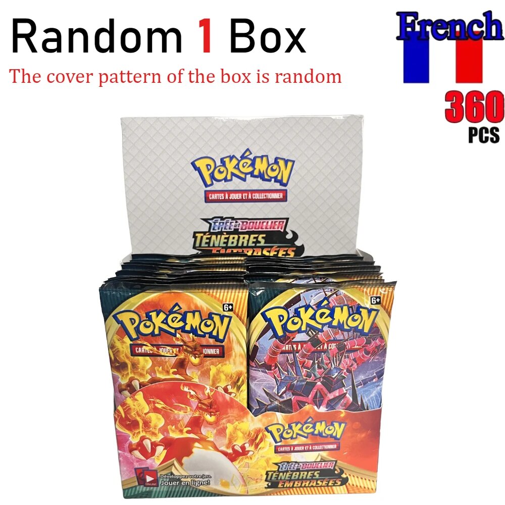 360 штук Французские Покемоновые карты 151 авентуры сбор Obsidian Flames Покемоновый Бустер Баттл Транзакционные Карды К