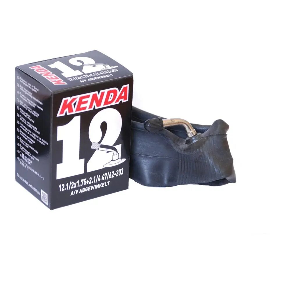 Велосипедная камера Kenda 12x1.75-2.25 с загнутым ниппелем a/v