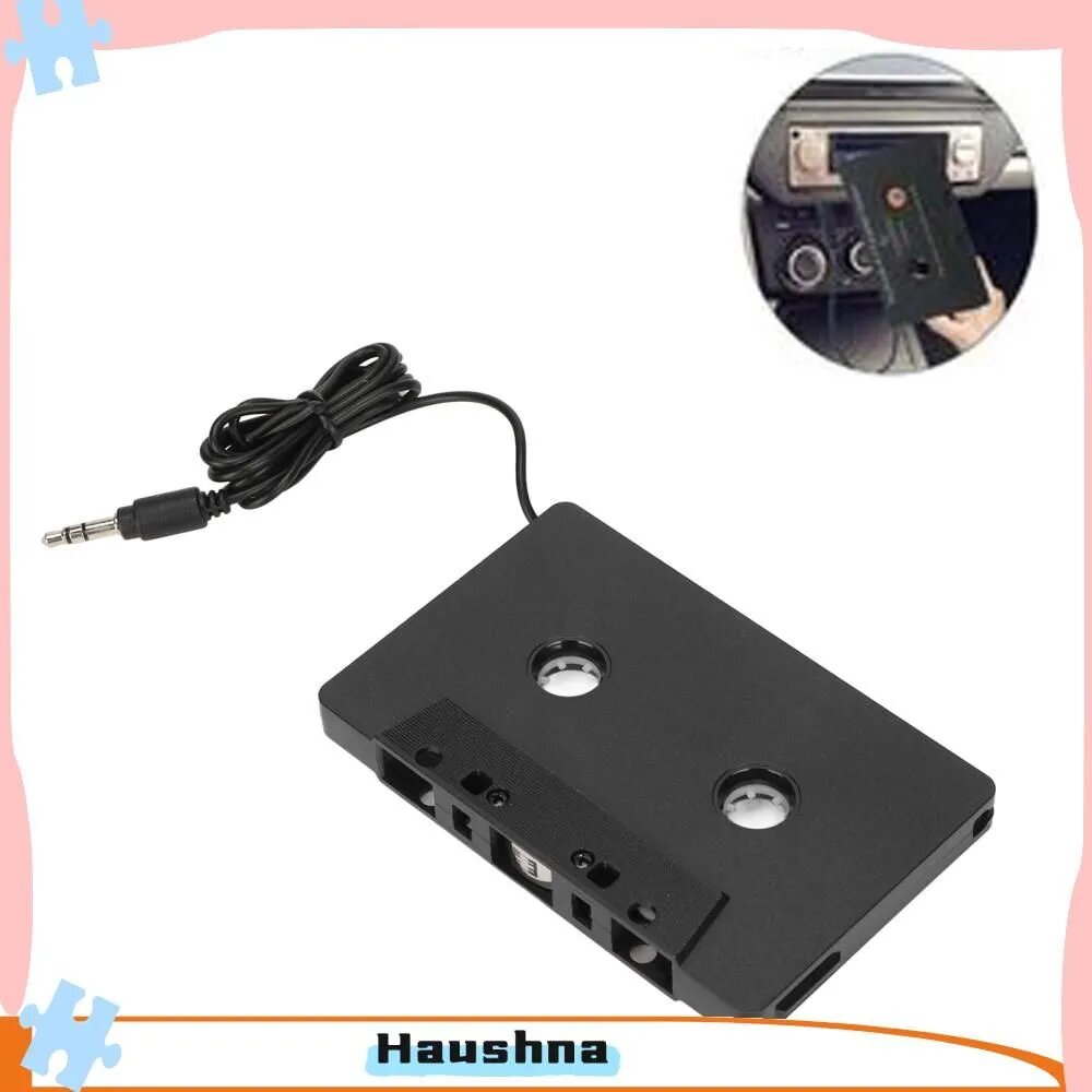 Кассетный адаптер AUX, компактный, для автомобилей и портативных колонок с 3.5 мм