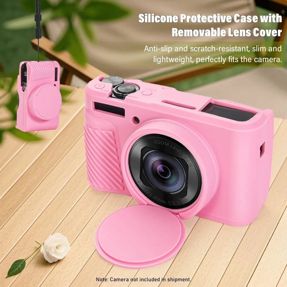 Мягкий силиконовый чехол с защитной пленкой для камеры Canon PowerShot SX740 HS/SX730 HS