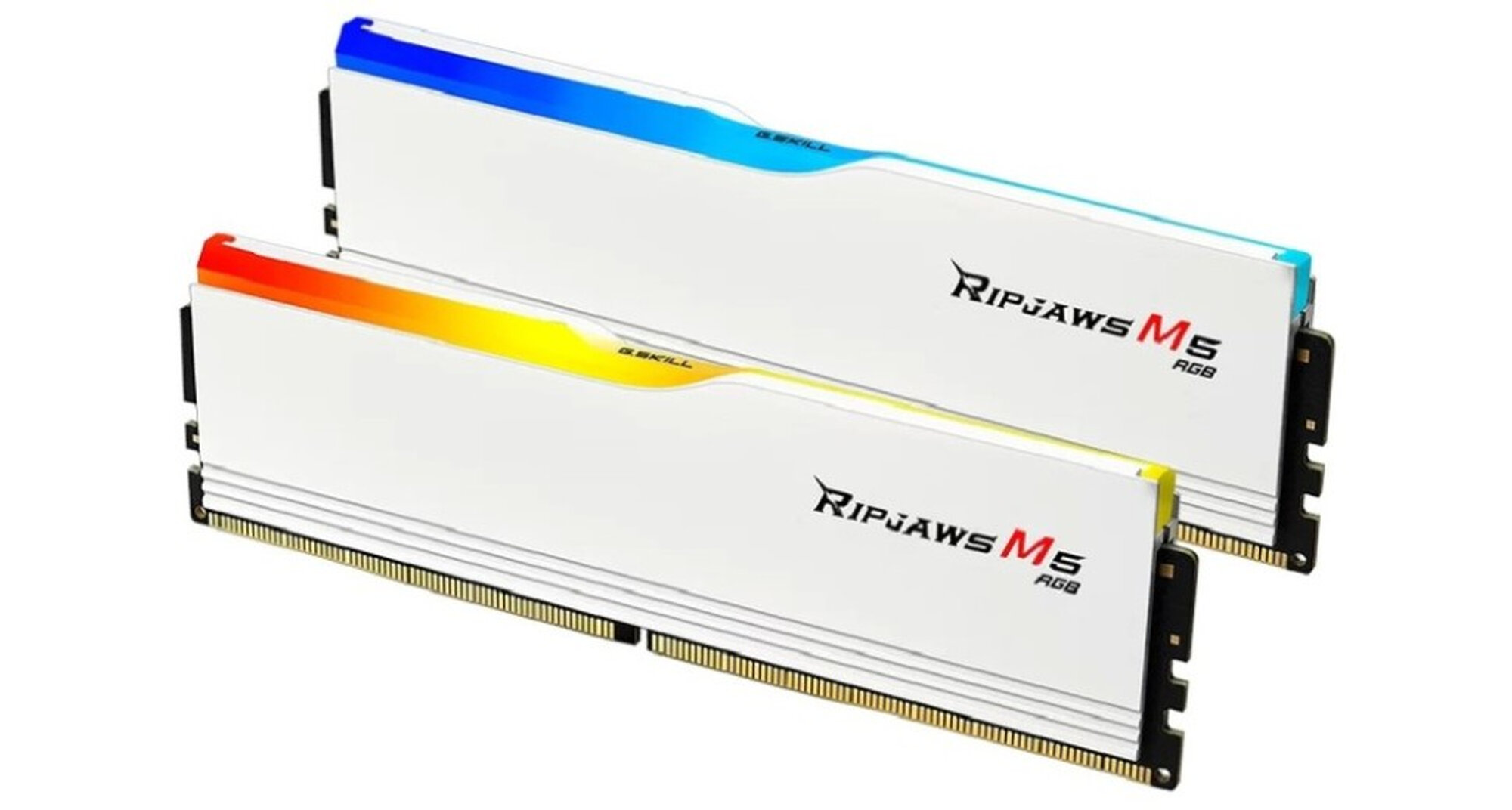 Модуль памяти DIMM DDR5 32Gb, 6400Mhz, 2x16Gb, G.Skill Ripjaws M5 RGB White (F5-6400J3648F16GX2-RM5RW)