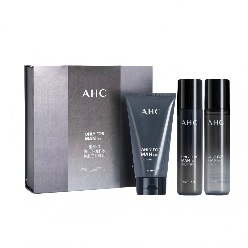 Набор мужской A.H.C Toner Lotion Cleanser, 120 мл+120 мл+140 мл, New Version Box