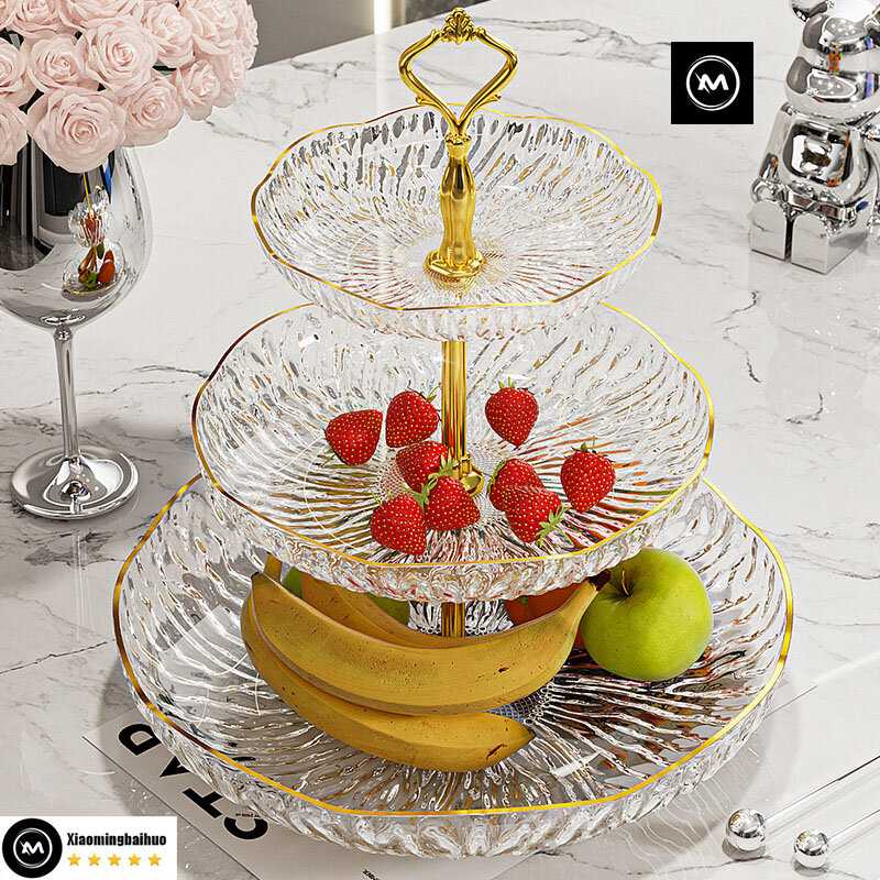 Эксклюзивная трехъярусная ваза для фруктов и конфет