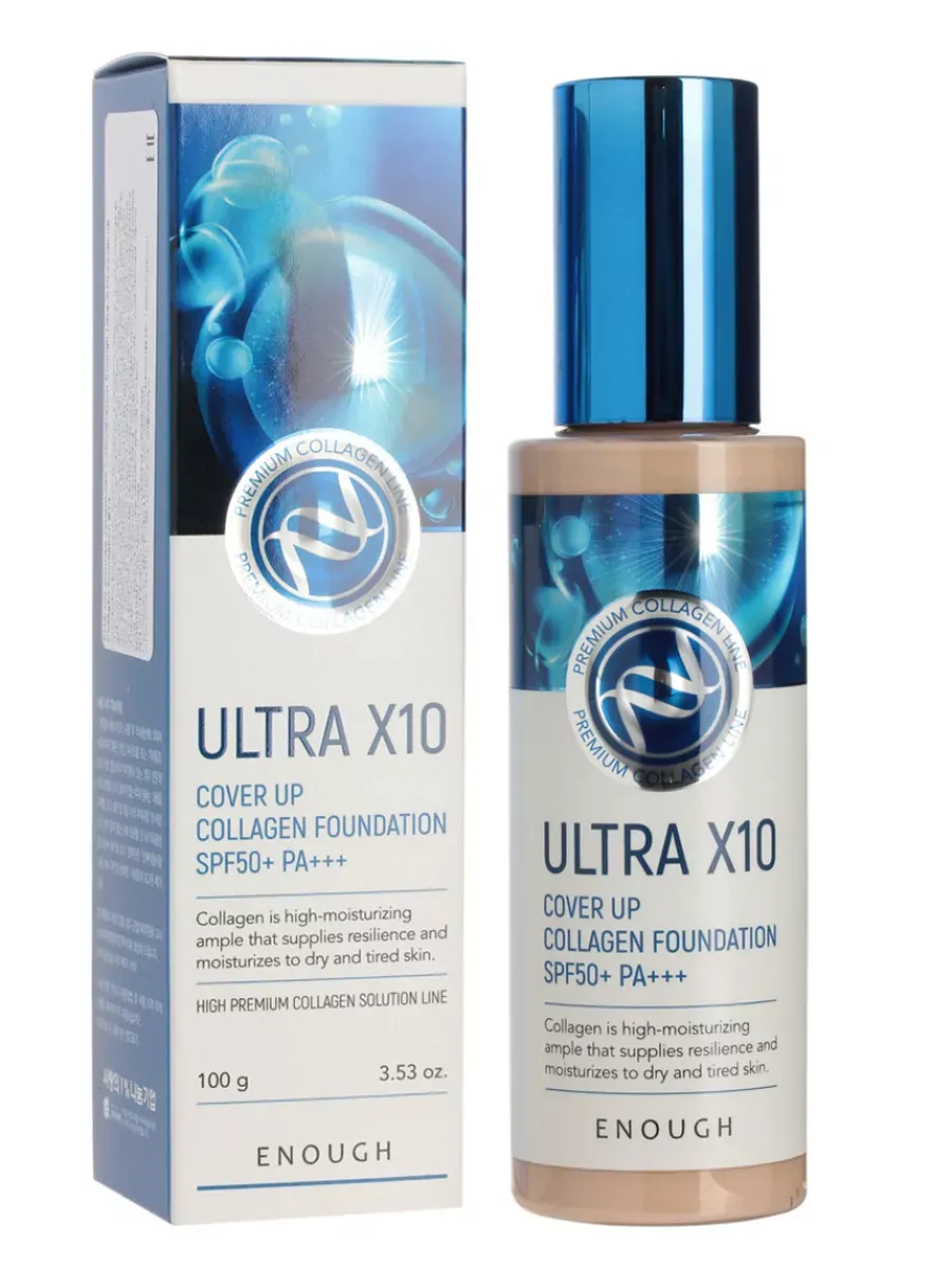Enough Ulta x10 cover up collagen foundation №13 Тональный крем с коллагеном 100 гр