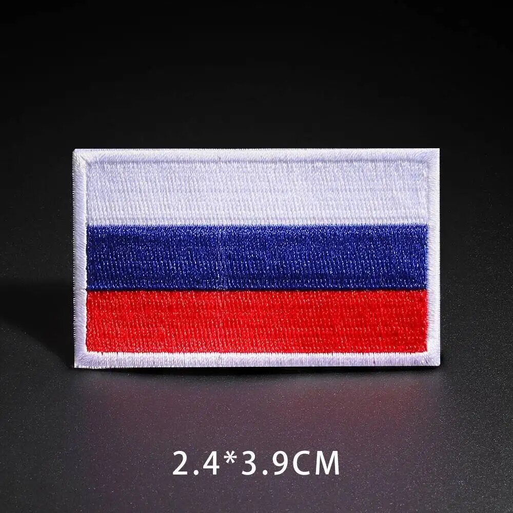 Нашивка флаг России 2.4*3.9 см, цвет QBT0023-19