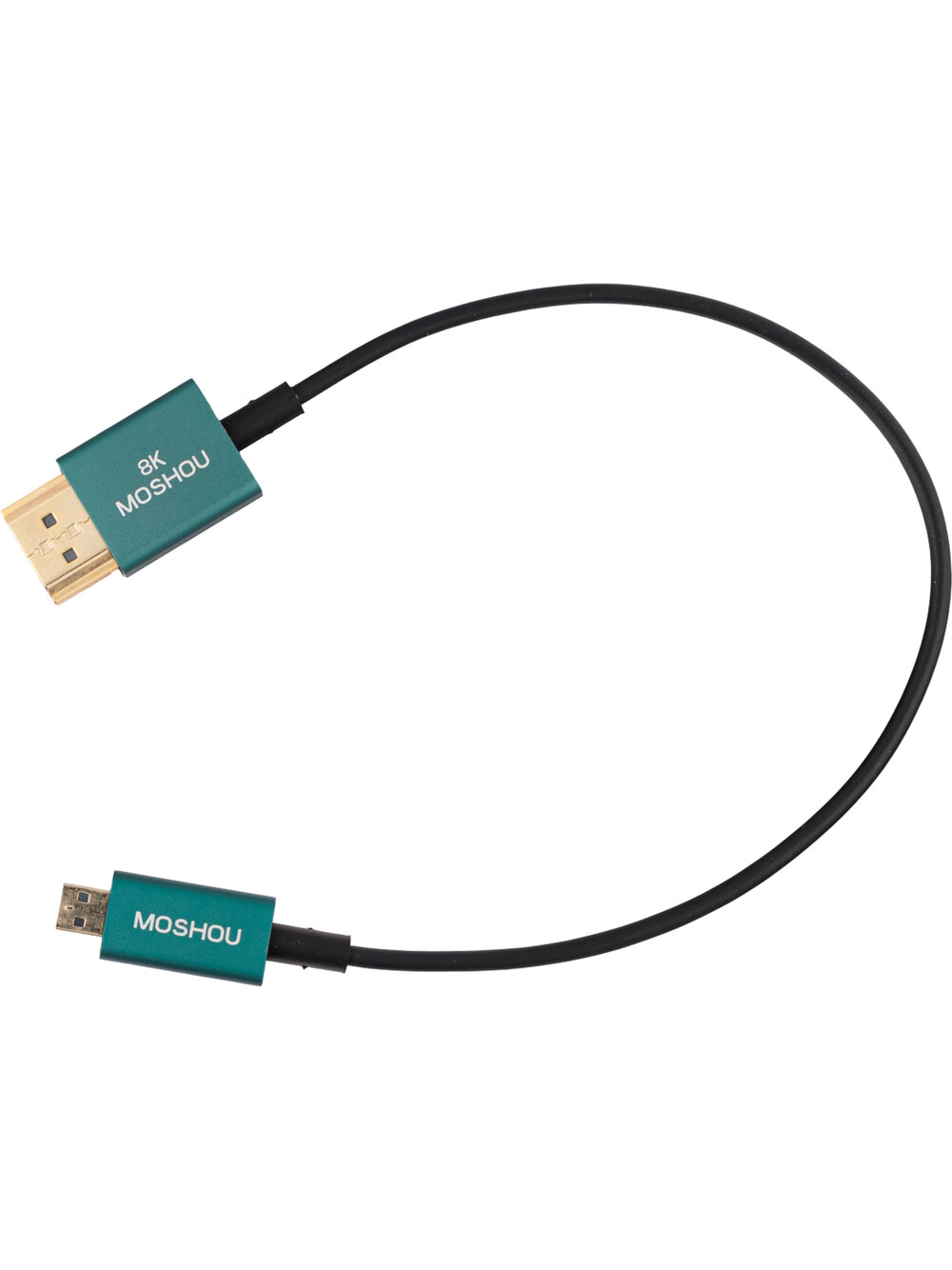 Кабель Moshou Micro HDMI - HDMI (A-D) 2.1 8K, тонкий, длина 0,25м