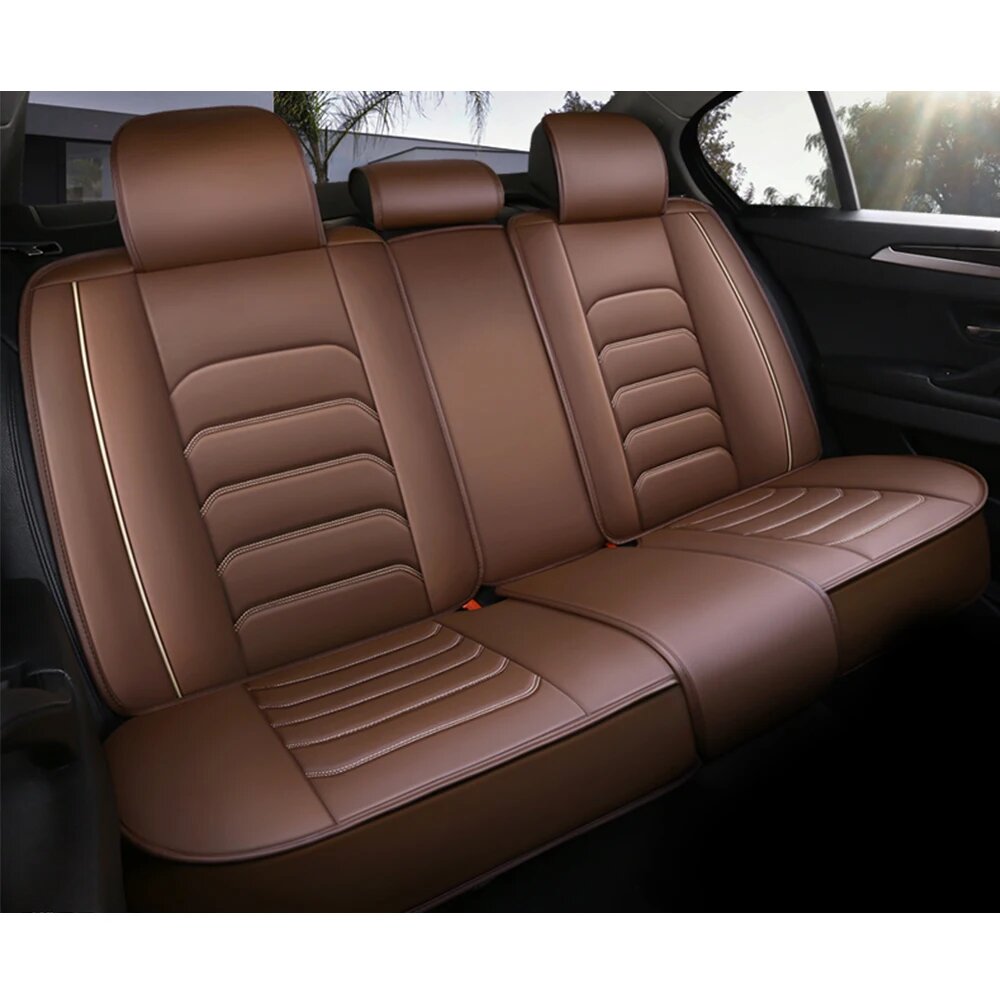 Кожаные чехлы на автомобильные сиденья для BMW X3 E83 G30 X3 F25 X5 E53 X1 E84 F01 X5 F15 E65 F25 X6 E71 F31 E83 F45 Интерьерные автоаксессуары Coffee Rear
