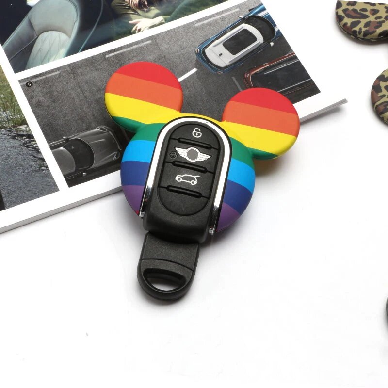 Чехол для автомобильного ключа, чехол для ключа Miky, украшение для ключей для BMW Mini Cooper S JCW One F54 F55 F56 F57 F60, автомобильные аксессуары