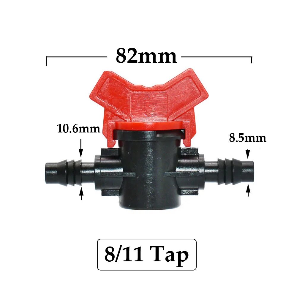 Пластиковые запорные клапаны ZWDZJL для шланга 4/7 8/11 10/16/20/25 мм Красный, B