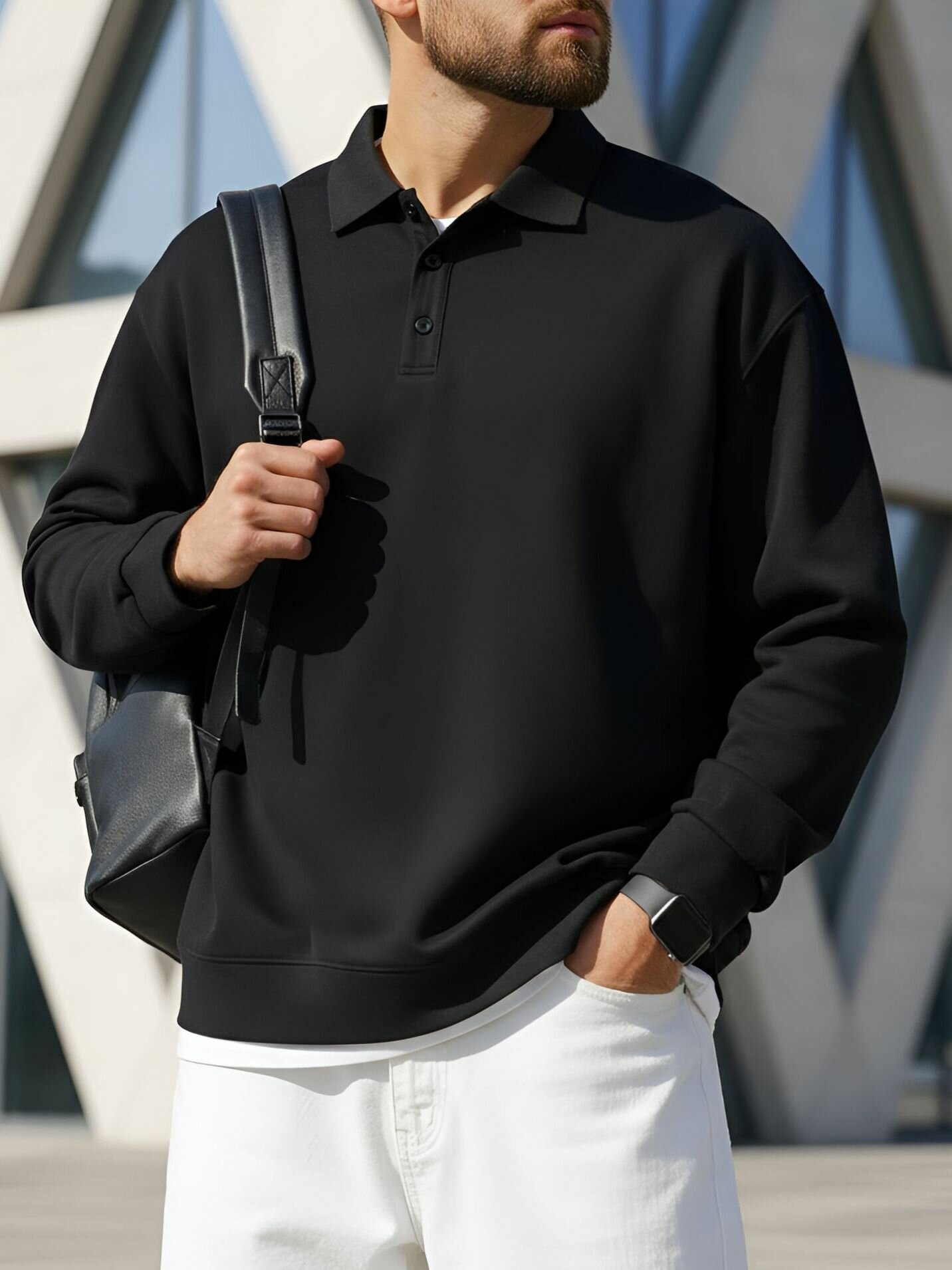 Свитшот поло оверсайз