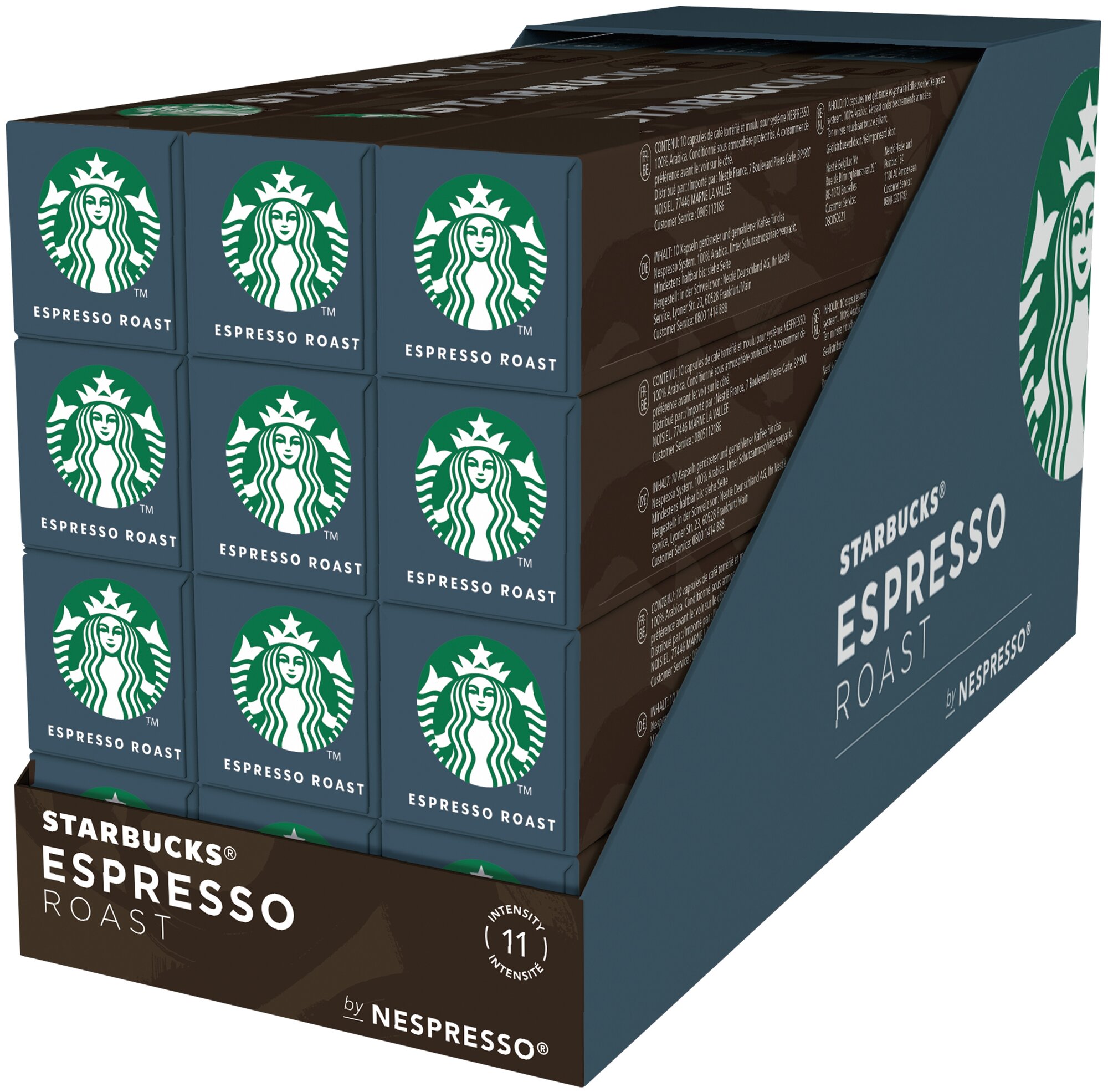 Кофе в капсулах Starbucks Espresso Roast для Nespresso, 120 порций, 10 кап. в уп, 12 уп.