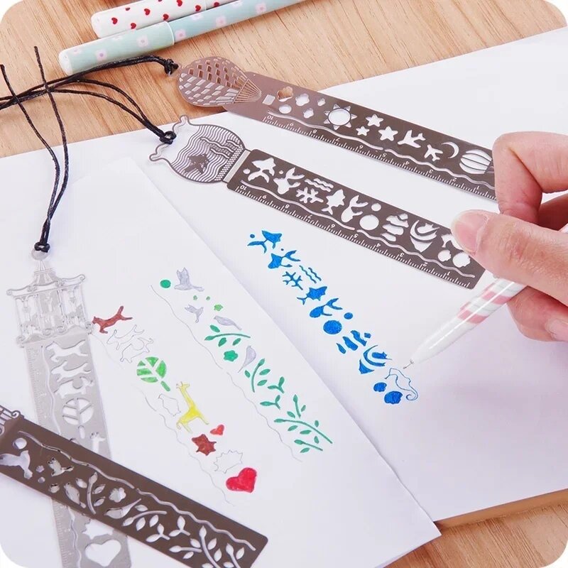 Металлическая линейка Спирограф 4pcs random