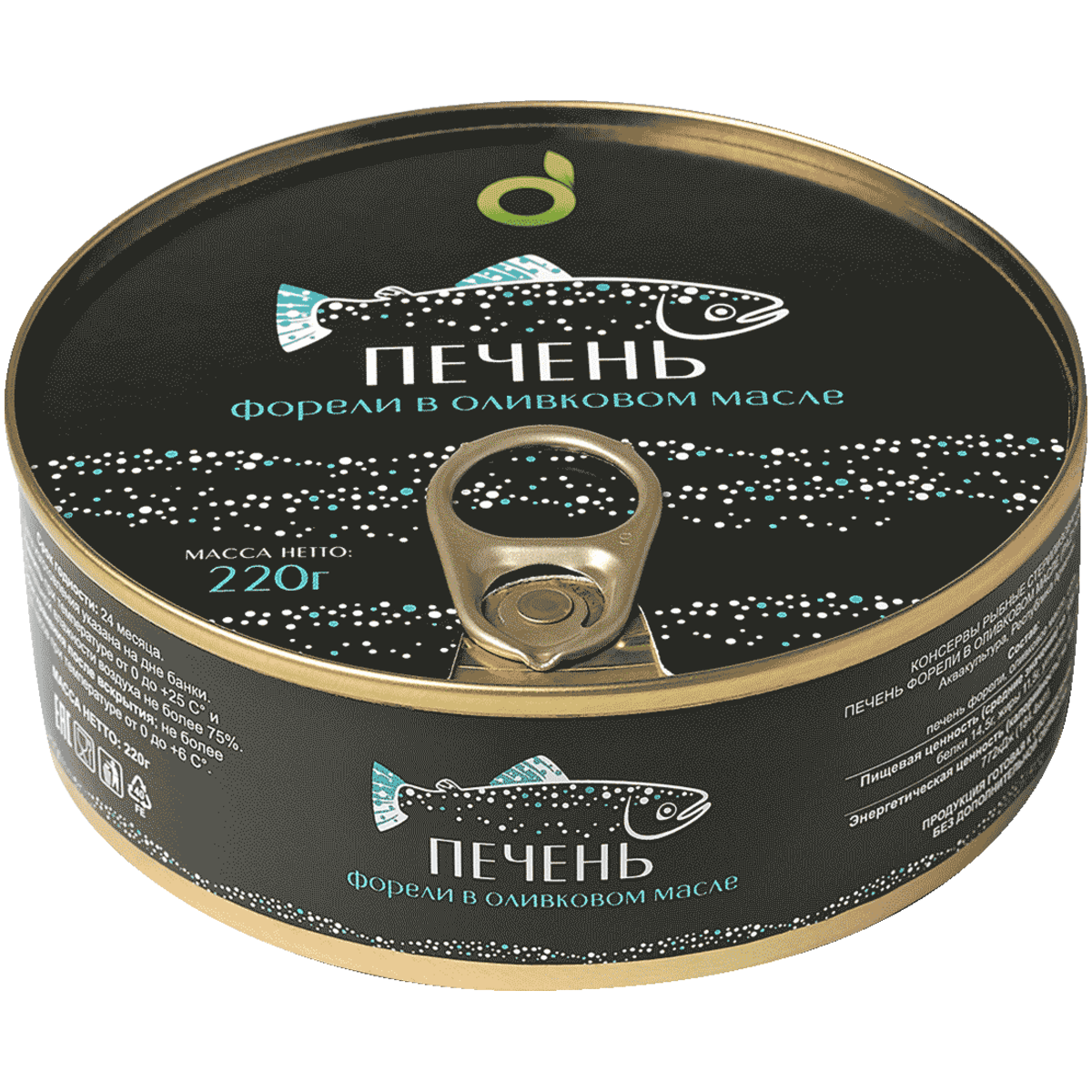 Печень форели Ecofood в оливковом масле 220 г