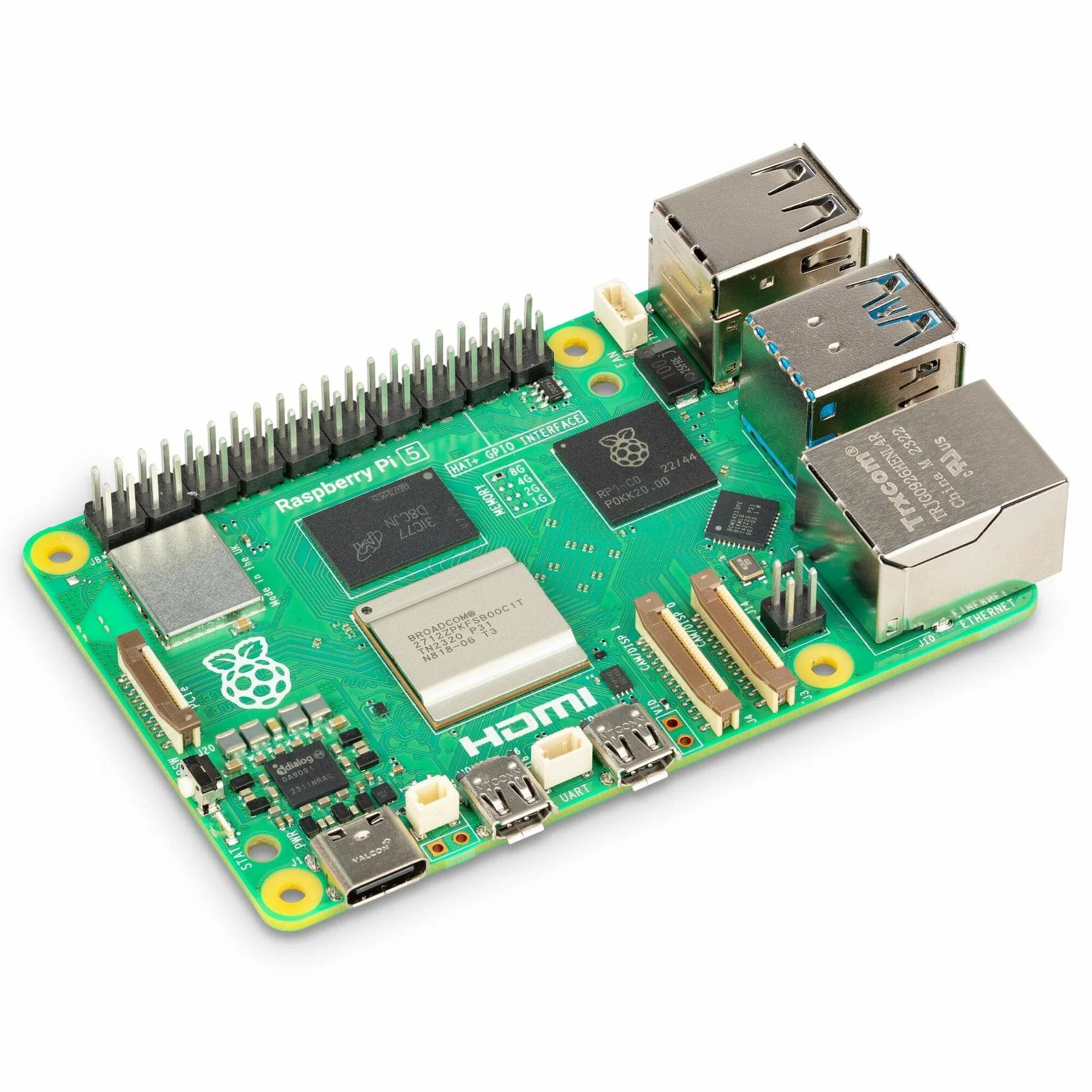 Микрокомпьютер Raspberry Pi 5 8Gb RAM (2648-SC1432-ND), 4-х ядерный 2.4 ГГц