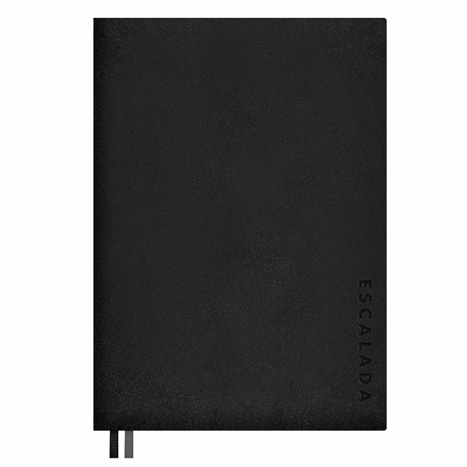 Ежедневник недат. А4 160л "Тиволи" черный, кожзам, мягк. переплёт, пантон. срез, блинтовое тиснение, офсет, ляссе